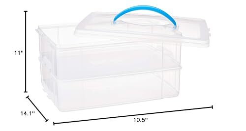 Snap 'n Stack Portable Storage Bin For Tools And Craft 14.1 X 10.5inch ...