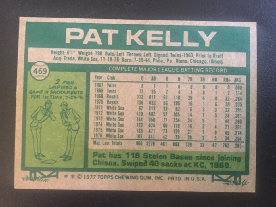 1977 Topps #469 Orioles Pat Kelly Baseball Card | eBay