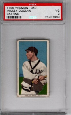 T 206 Mickey Doolan 350 Piedmont * PSA 3 | eBay