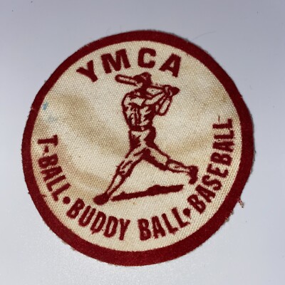 Vintage YMCA T-Ball Buddy Ball Baseball Patch 3” Red and White | eBay