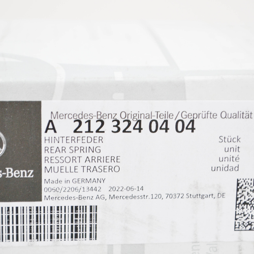 NEW MERCEDES-BENZ E W212 REAR COIL SPRING A2123240404 ORIGINAL | eBay