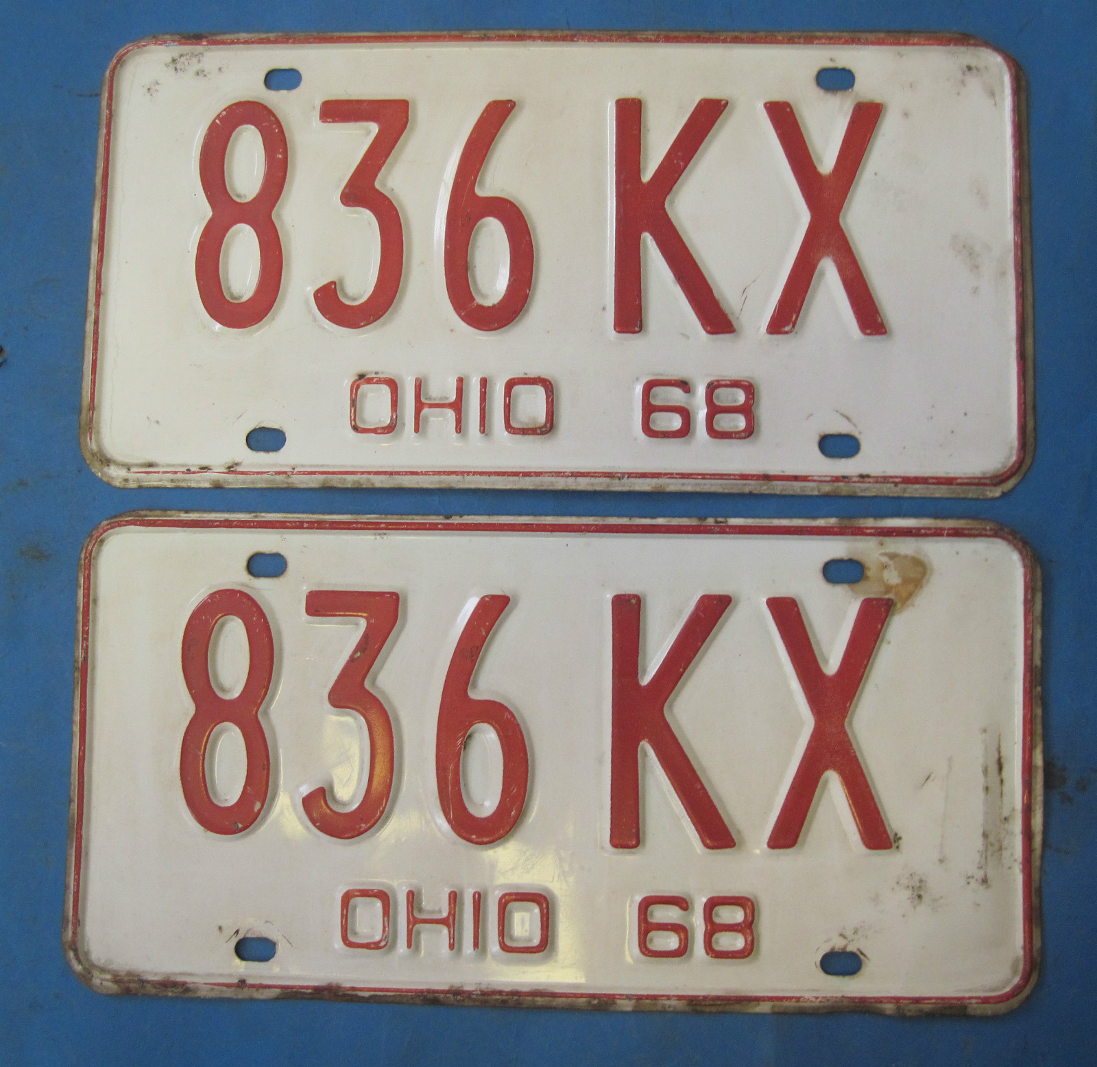1968 Ohio License plates matched pair | eBay