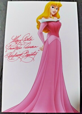 DISNEY SLEEPING BEAUTY PRINCESS AURORA MARY COSTA SIGNED AUTOGRAPHED ...