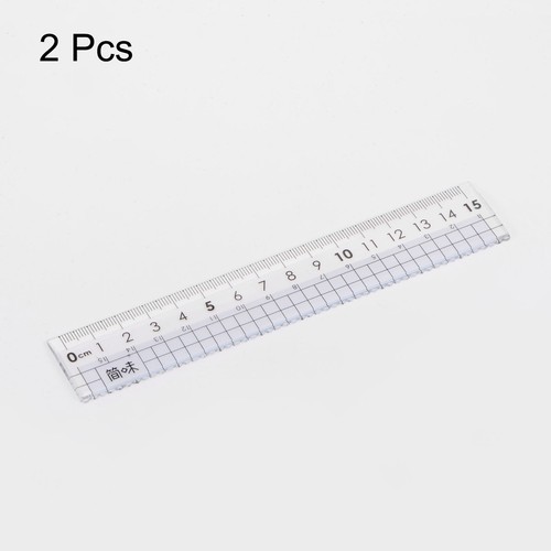 2pcs Straight Ruler 15cm Metric Tool Checkered Design with Wavy Line ...