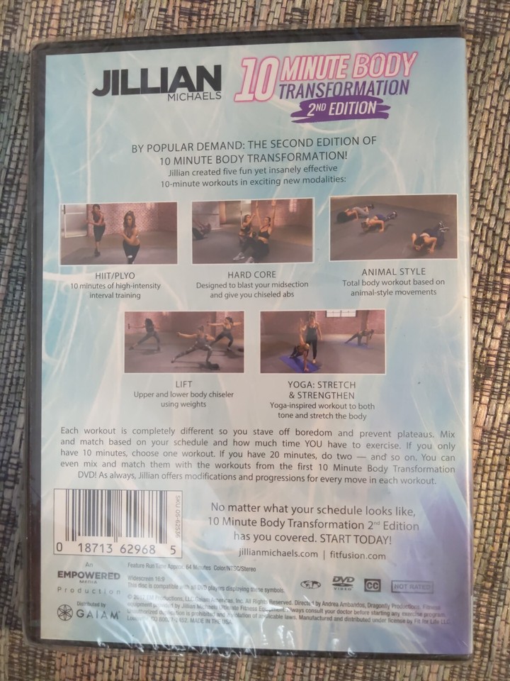 Jillian Michaels 10 Minute Body Transformation 2nd Edition DVD | eBay