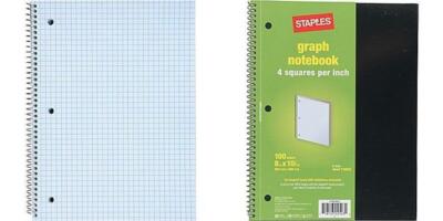 Staples Ruled Paper Graph Pad (11625M) 1 Pack | eBay