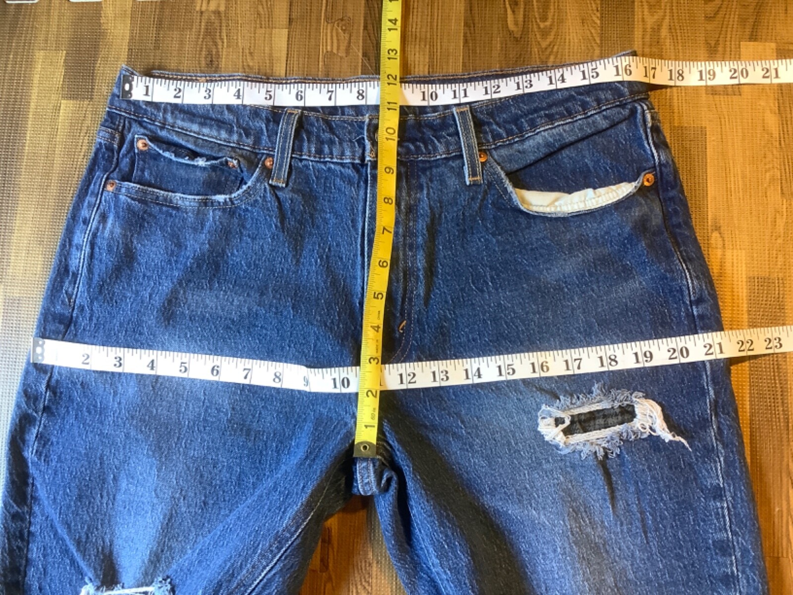 Levi's 541 Mens Cutoff Jeans Shorts 33x34 (33x8) Dark… - Gem