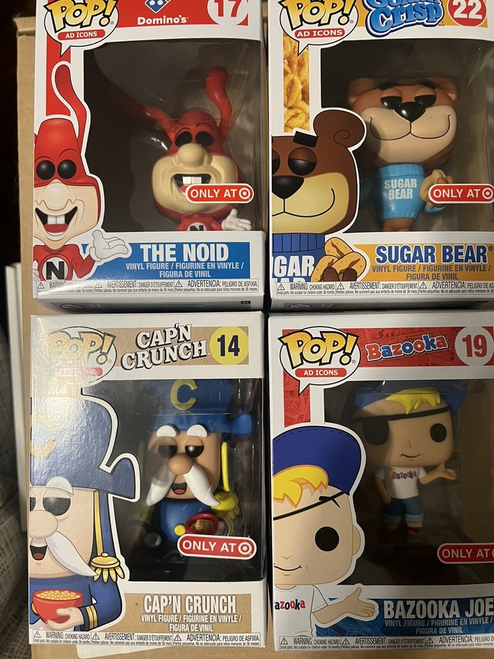 Funko Pop! Ad Icons - Cap'N Crunch, The Noid, Bazooka Joe and Sugar ...