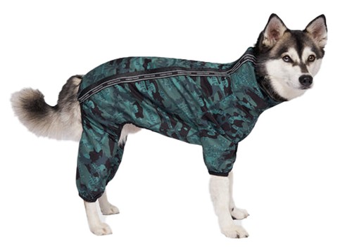 Canada Pooch Slush Suit Size 14 Green Camo Water-Resistant Dog Bodysuit ...
