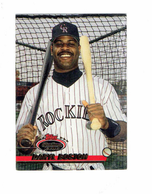 Daryl Boston Colorado Rockies Outfield #498 Fleer 1993 #Baseball Card ...