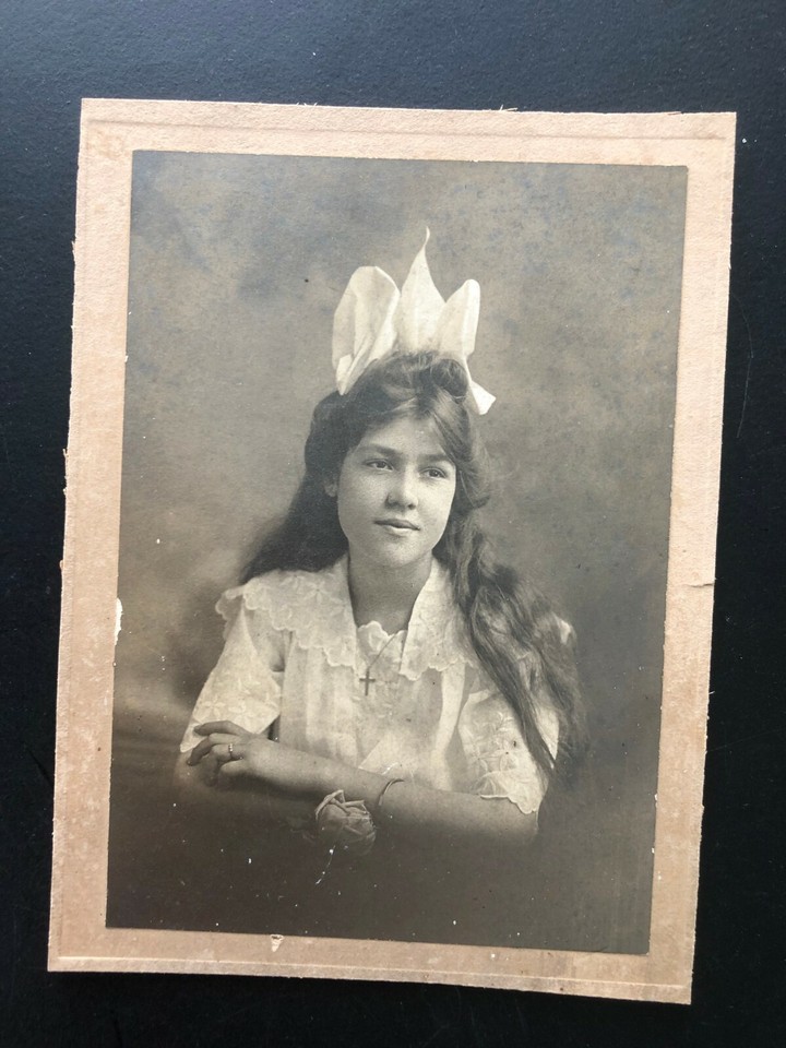 Antique "AGELESS BEAUTIFUL GIRL" Real Photograph. Made in USA | eBay