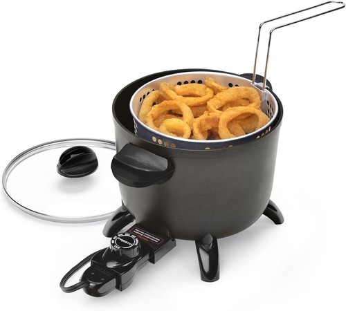 Electric Deep Fryer Dual Daddy Cooker Home Kitchen Countertop Fries | eBay