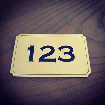 Engraved Sign Office Room Number Door Street Number House Hotel ...