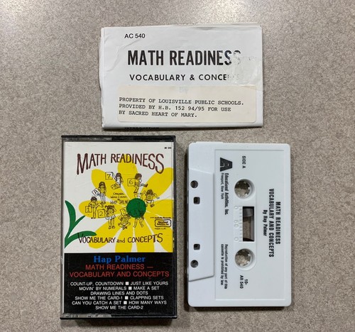 Hap Palmer Math Readiness Vocabulary & Concepts Cassette 1972 W/ Insert ...