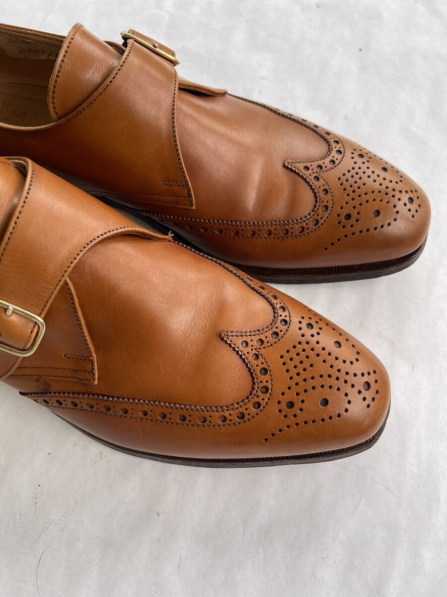 Crockett Jones Chalfont, US 10 D Brown Leather Monk Strap Crockett Jones Chalfont, US 10 D Brown Leather Monk Strap