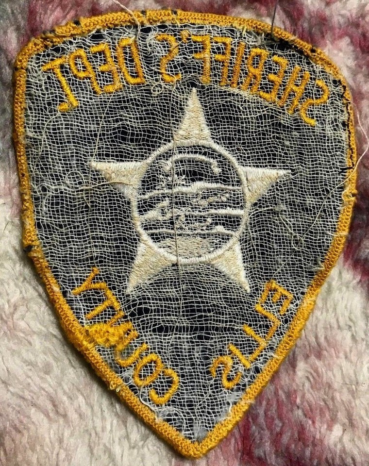 vintage "ELLIS COUNTY SHERIFF DEPT" PATCH ks KANSAS LAW OFFICER police ...