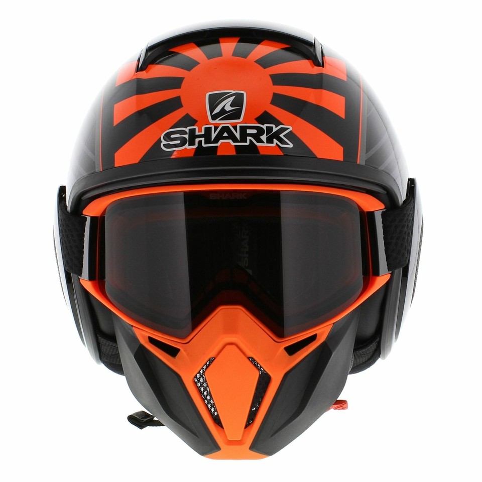 Shark Street Drak helmet Zarco Malaysia GP gloss black orange | eBay ...