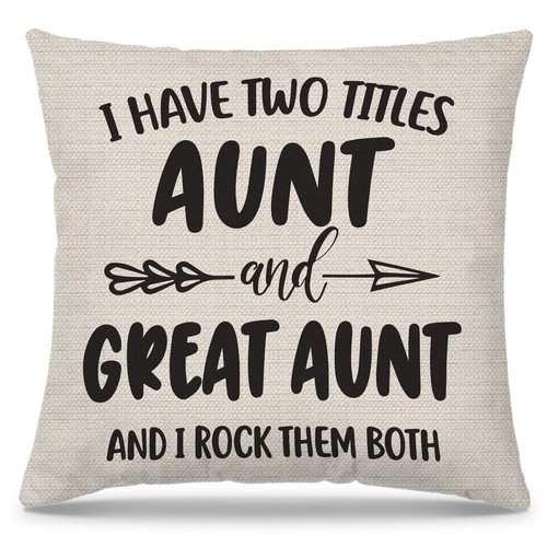 I Have Two Titles Aunt and Great Aunt Pillow Covers 18x18 Great Aunt ...