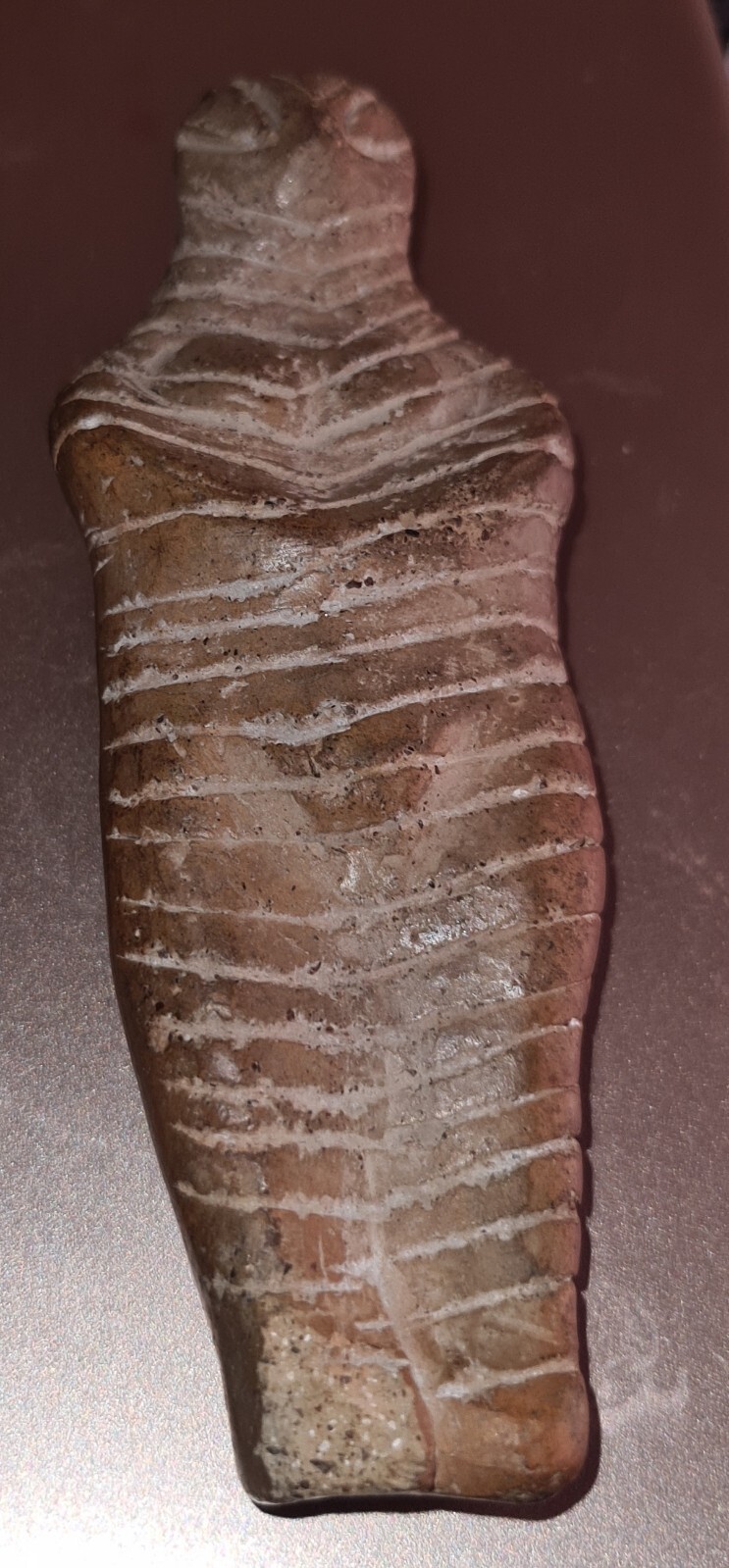 Artifact Antiquities Hindu Egyptian Carved Mummy w/ Swastika Amulet ...