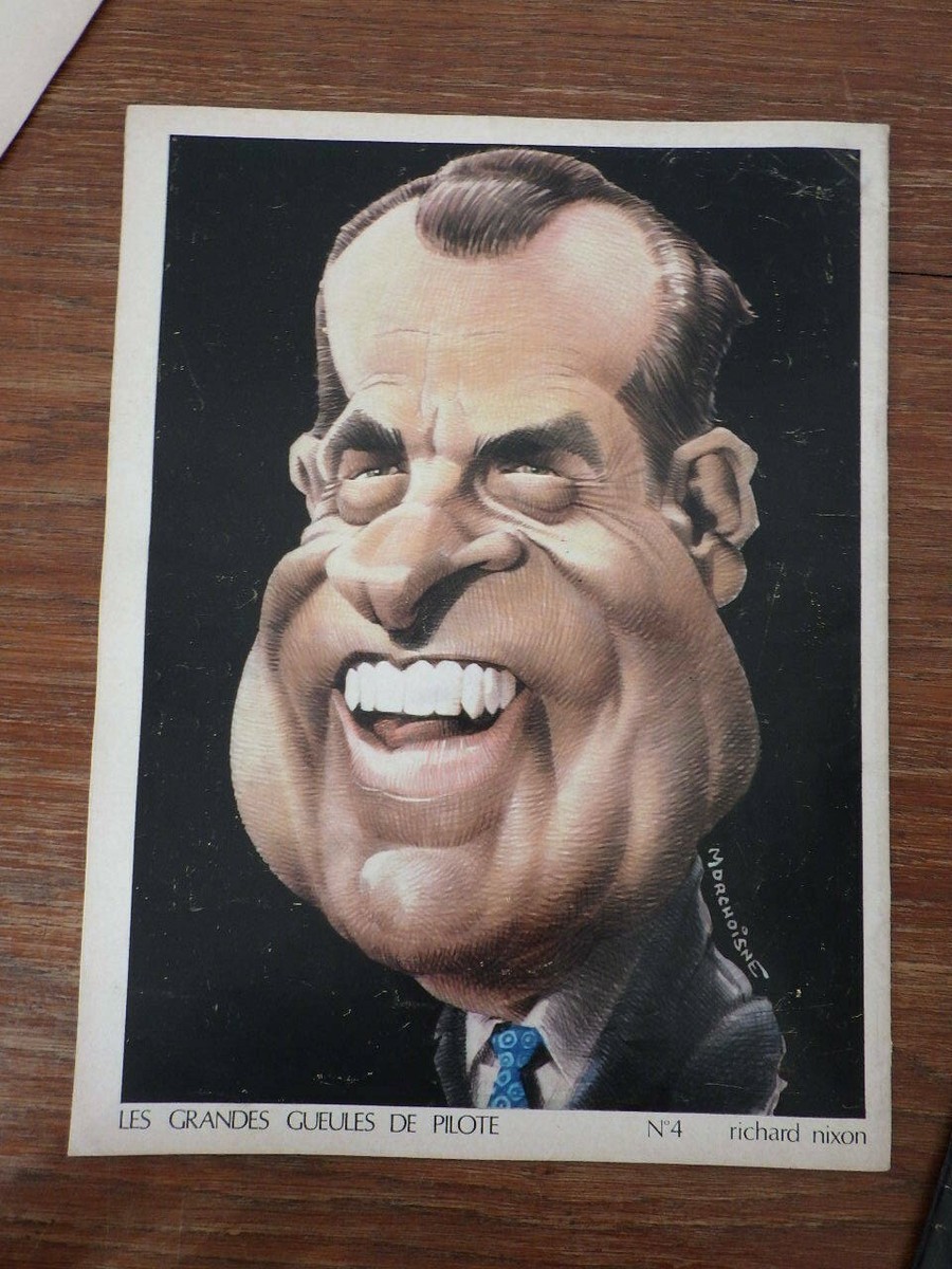 Caricature De Richard Nixon Trust Me! It Looks Great On Both Of Us"