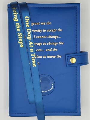 Alcoholic Anonymous Blue Deluxe Double AA Book Cover | eBay