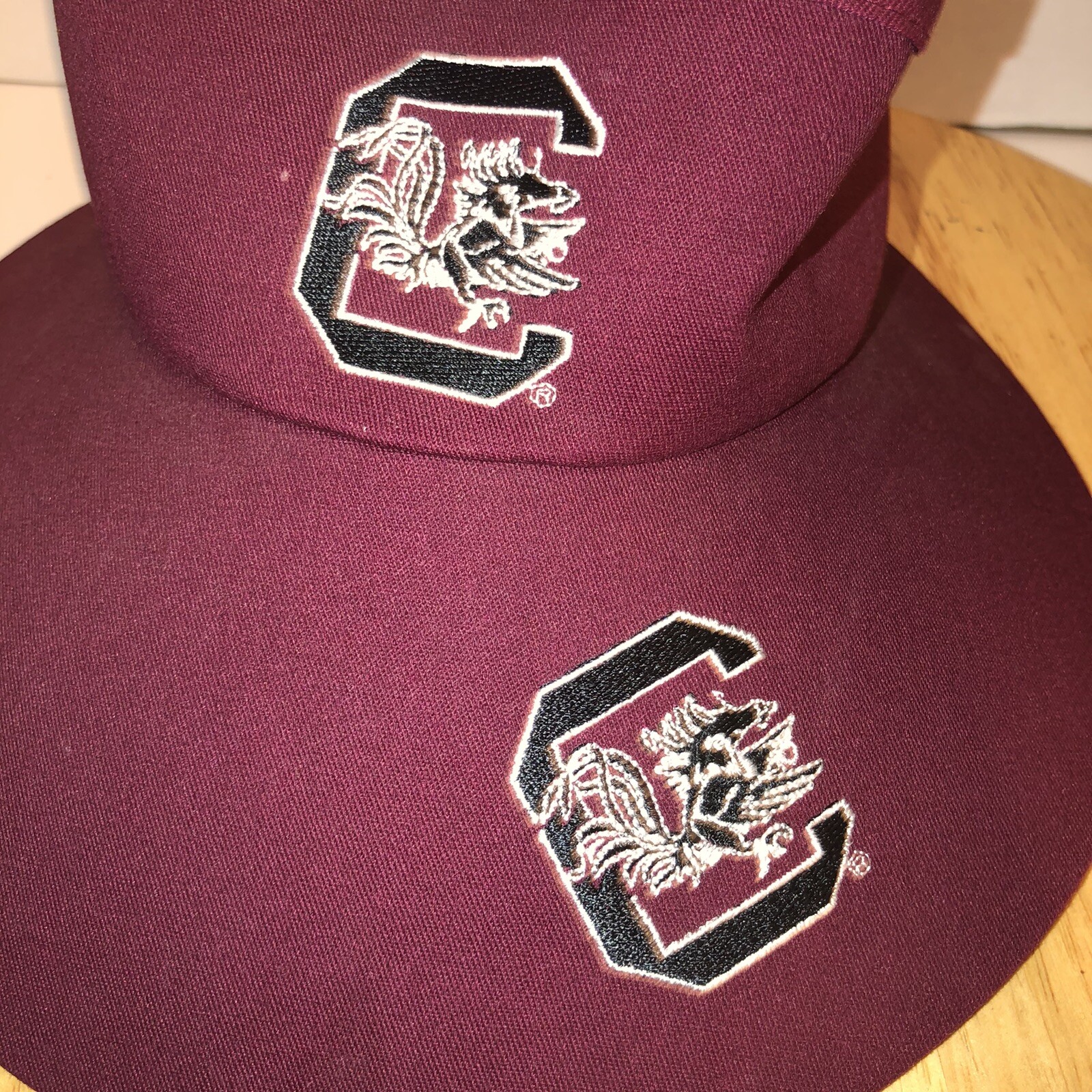 Vintage USC Gamecocks USA Made Hat Golf Visor Womens Bow South Carolina ...