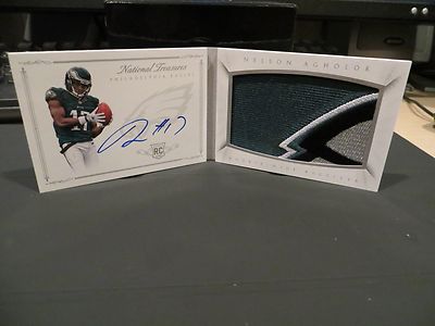 National Treasures Rookie Autograph Booklet Eagles Nelson Agholor 22/25 ...