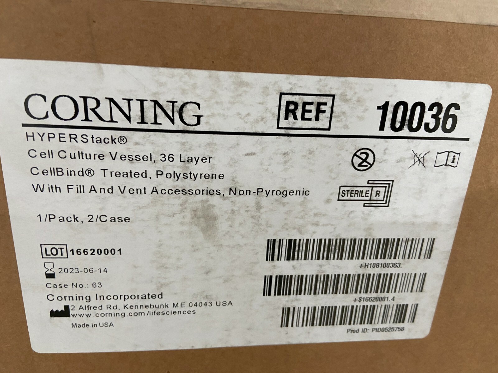 Corning CellBIND Hyperstack 36 Layer Cell Culture Vessels Case of Two ...