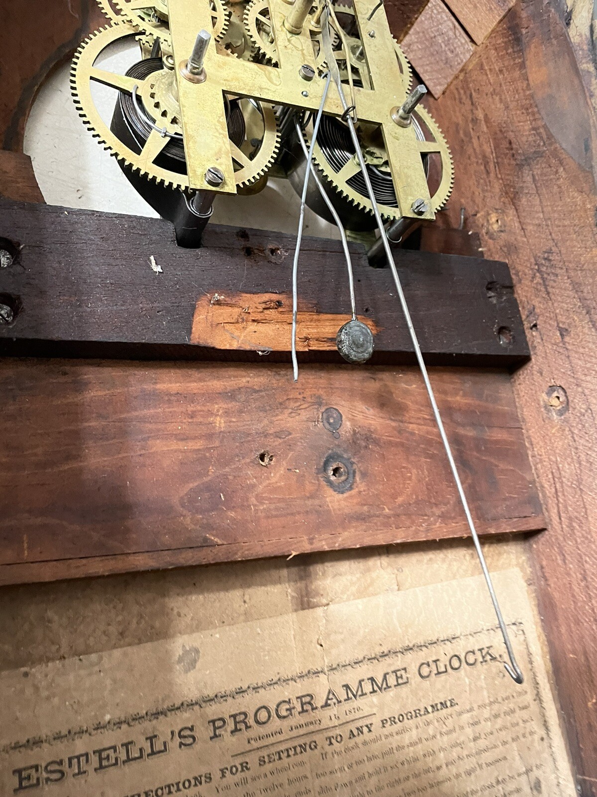 Rare Antique Estell’s Programme Regulator Clock Parts Jerome?? | eBay