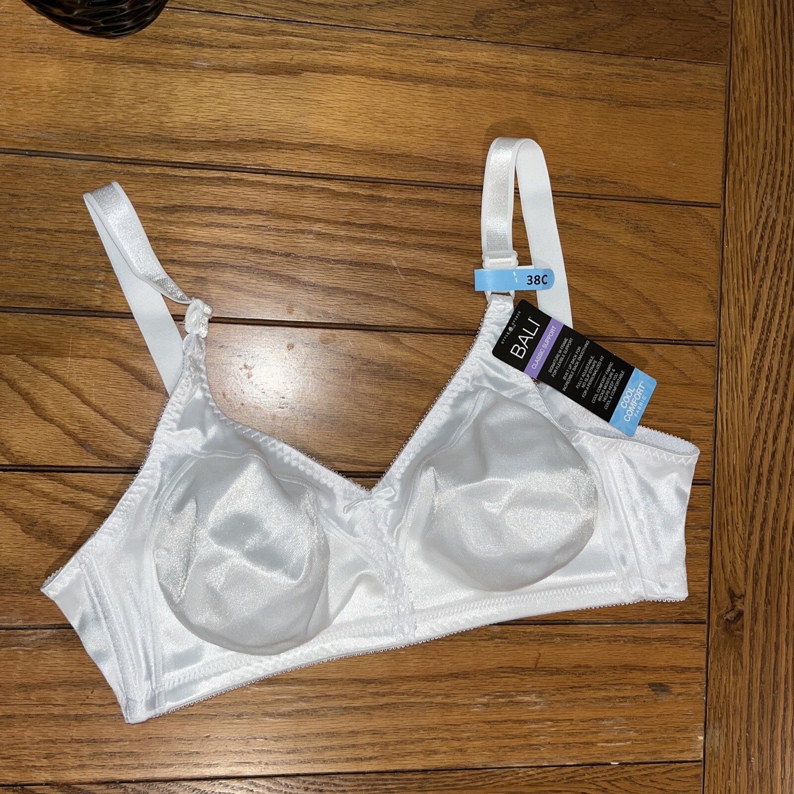 Bali 3820 Double Support Wirefree Bra Size 38c White for sale online | eBay