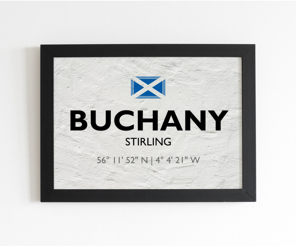A4 PRINT - Buchany, Stirling, Scotland - Lat/Long NN7102 | eBay UK