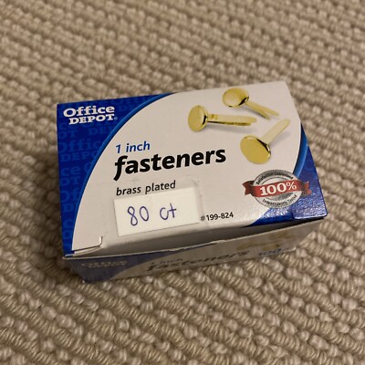 Office Depot 1 Inch Brass Plated Fasteners (80 Count) | eBay