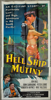 HELL SHIP MUTINY 1957 ORIG 41X81 3-SHEET MOVIE POSTER JON HALL JOHN CARRADINE | eBay UK