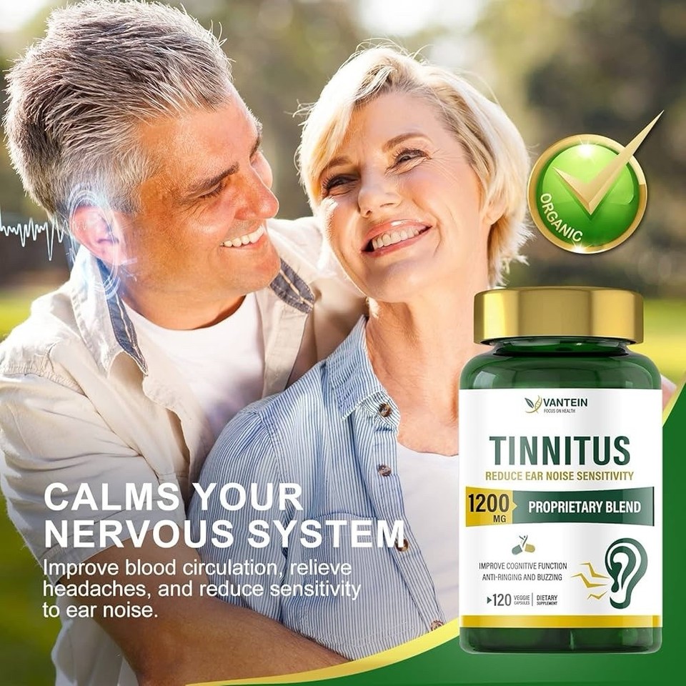 Tinnitus Relief for Ringing Ears Supplement 1200mg - 120 Capsules | eBay