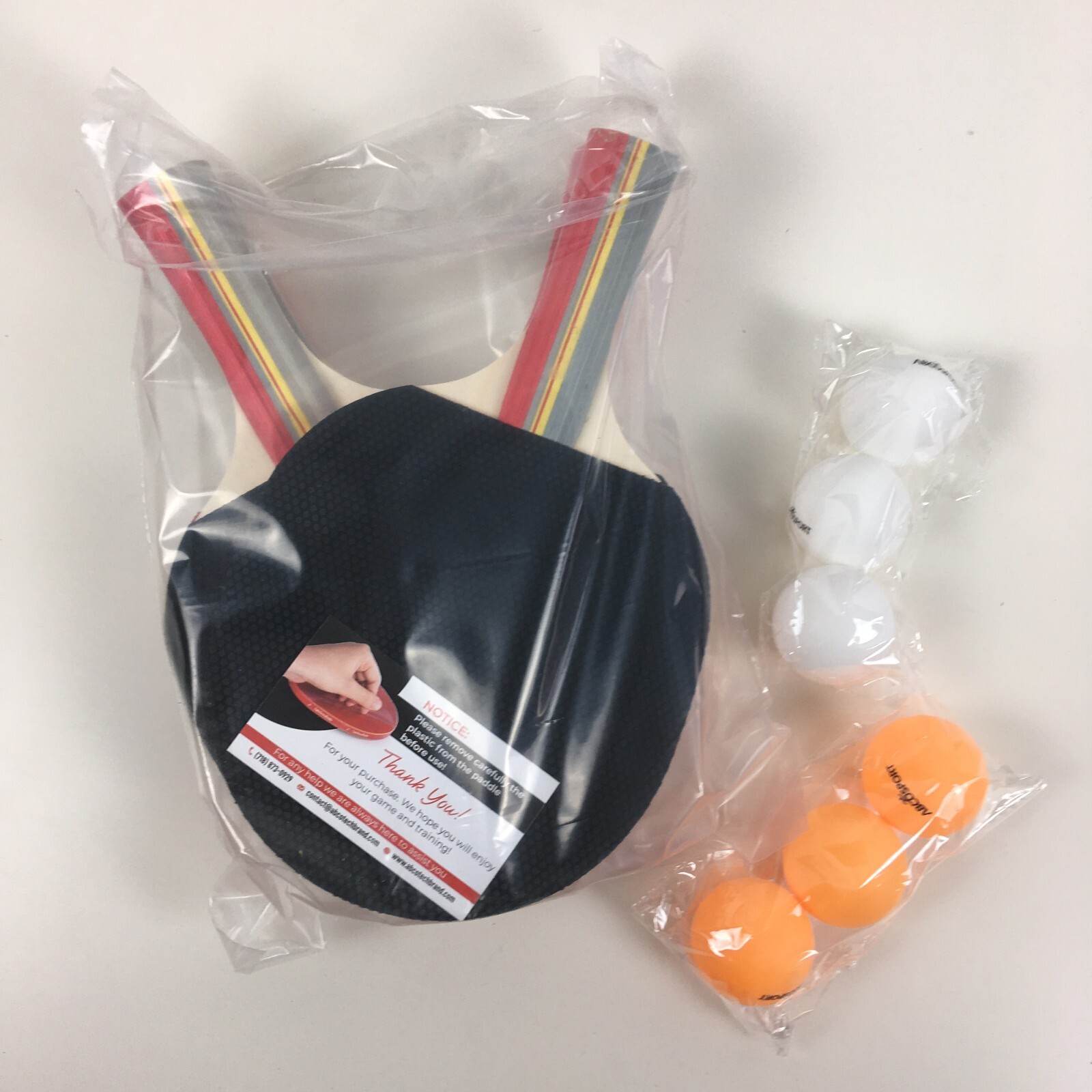 Table Tennis Ping Pong Set ABCO SPORT 4 Paddles 6 balls | eBay