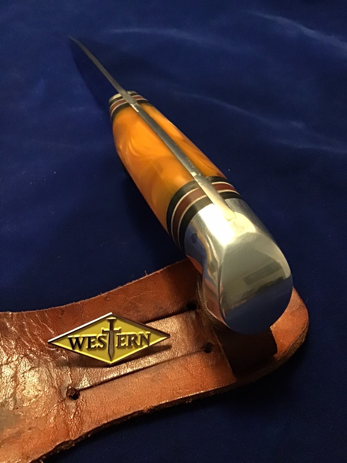 VINTAGE WESTERN L-46-5 U.S.A. "CUSTOM" FIXED BLADE KNIFE & ORIGINAL ...