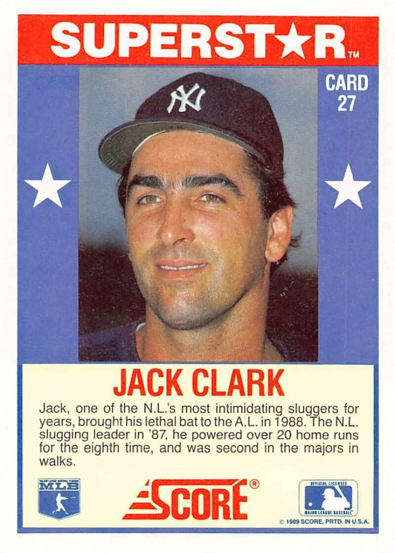 1989+Score+100+Hottest+Players+-+%2327+Jack+Clark for sale online | eBay