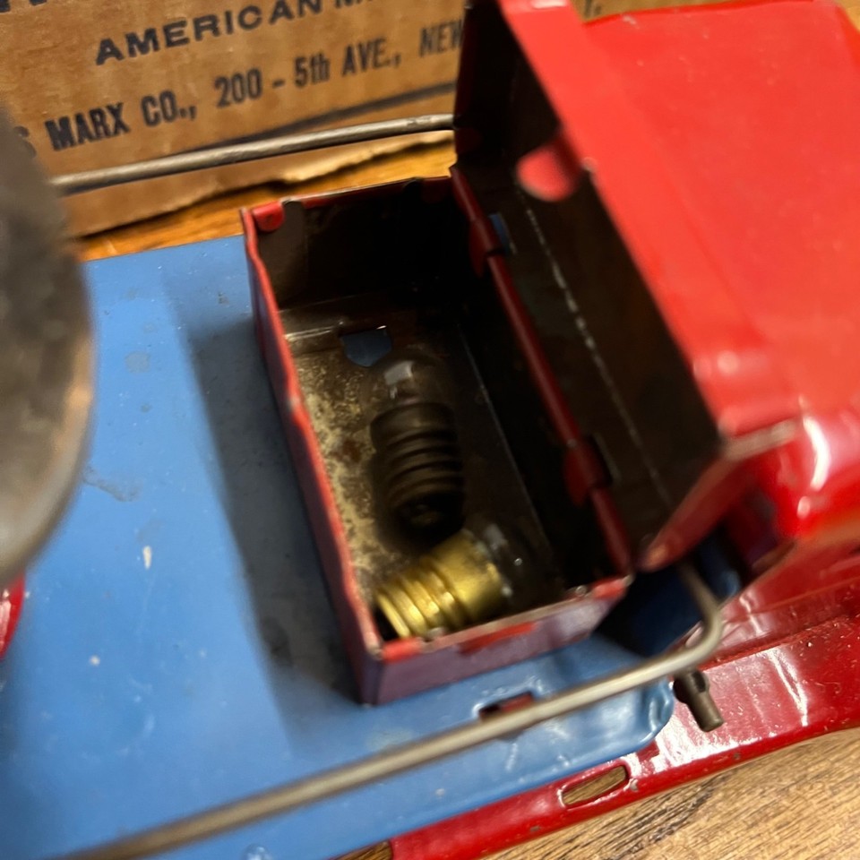 RARE Vintage 1930s Marx Searchlight Truck Pressed Steel Toy + Orig. Box ...