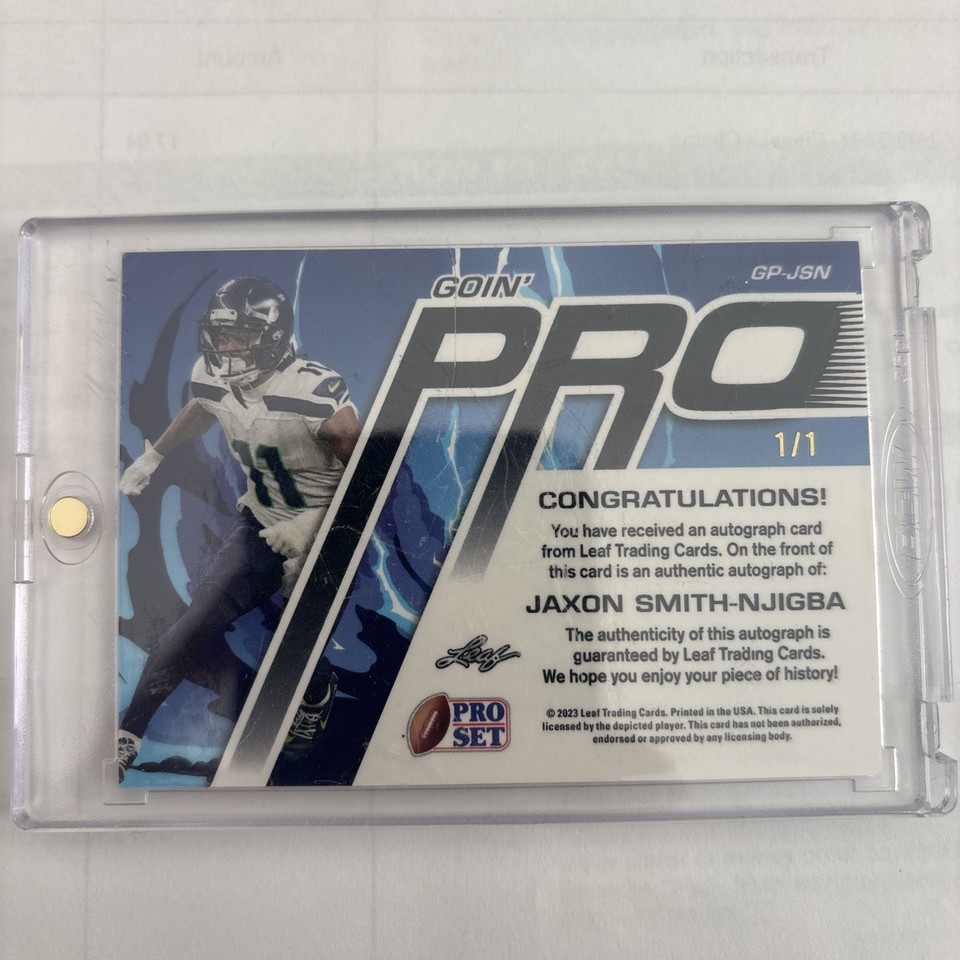 2023 Pro Set Jaxon Smith-Njigba 1/1 Auto RC Rookie SSP Rare | eBay