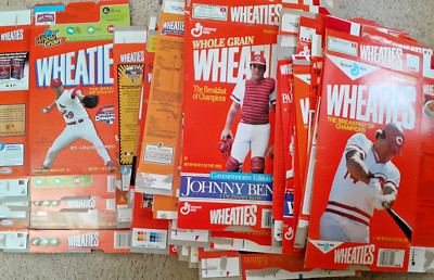 Wheaties baseball boxes. Rose, Aaron, Griffey, Yankees, Bench, Palmer ...