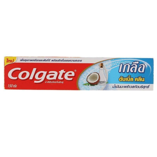 150g. Colgate Salt Double Clean Toothpaste Virgin Oil Coconut Healthy ...