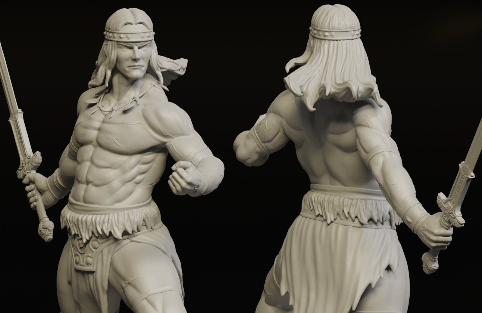 Conan the Conqueror Resin Sculpture Statue Model Kit Unpainted ...