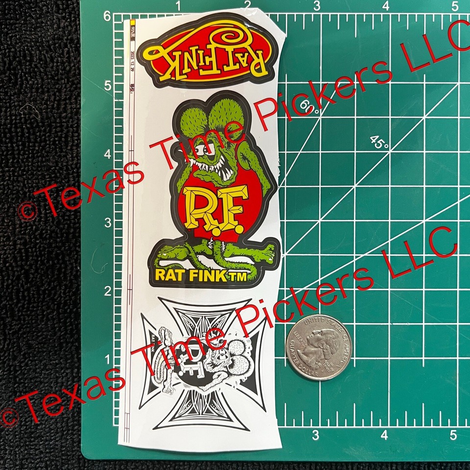 🔥 10 Rat Fink Mouse Ed Big Daddy Roth Hot Rod Art Vinyl Decal Sticker ...
