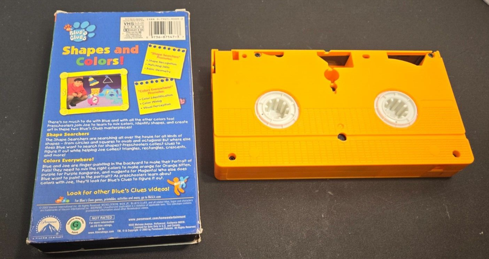 Blue Clues VHS Shapes & Colors (2003) Arts & Crafts (1998) Vintage ...