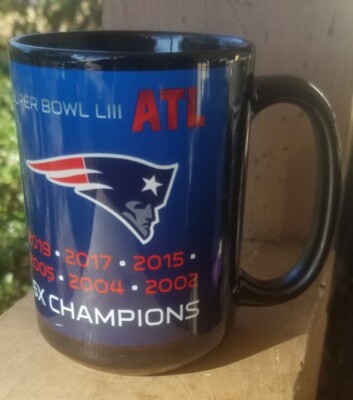 New England Patriots Super Bowl LIII ATL 6X Champions Coffee Mug | eBay