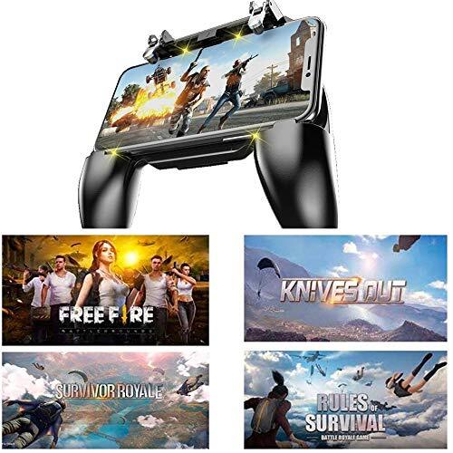 Mobile Game Controller Gamepad with L1R1 4 Fingers Trigger for Android ...