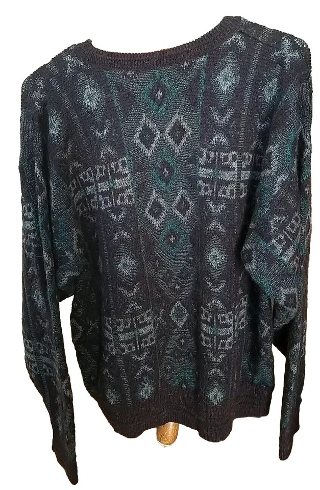 Jantzen Mens Sweaters Size L Pullover/ Cardigan Shades Of Blues Aztec ...