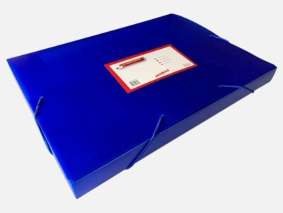 A4 Clearview Blue Box File with Elastic Closure - Storage Folder | eBay