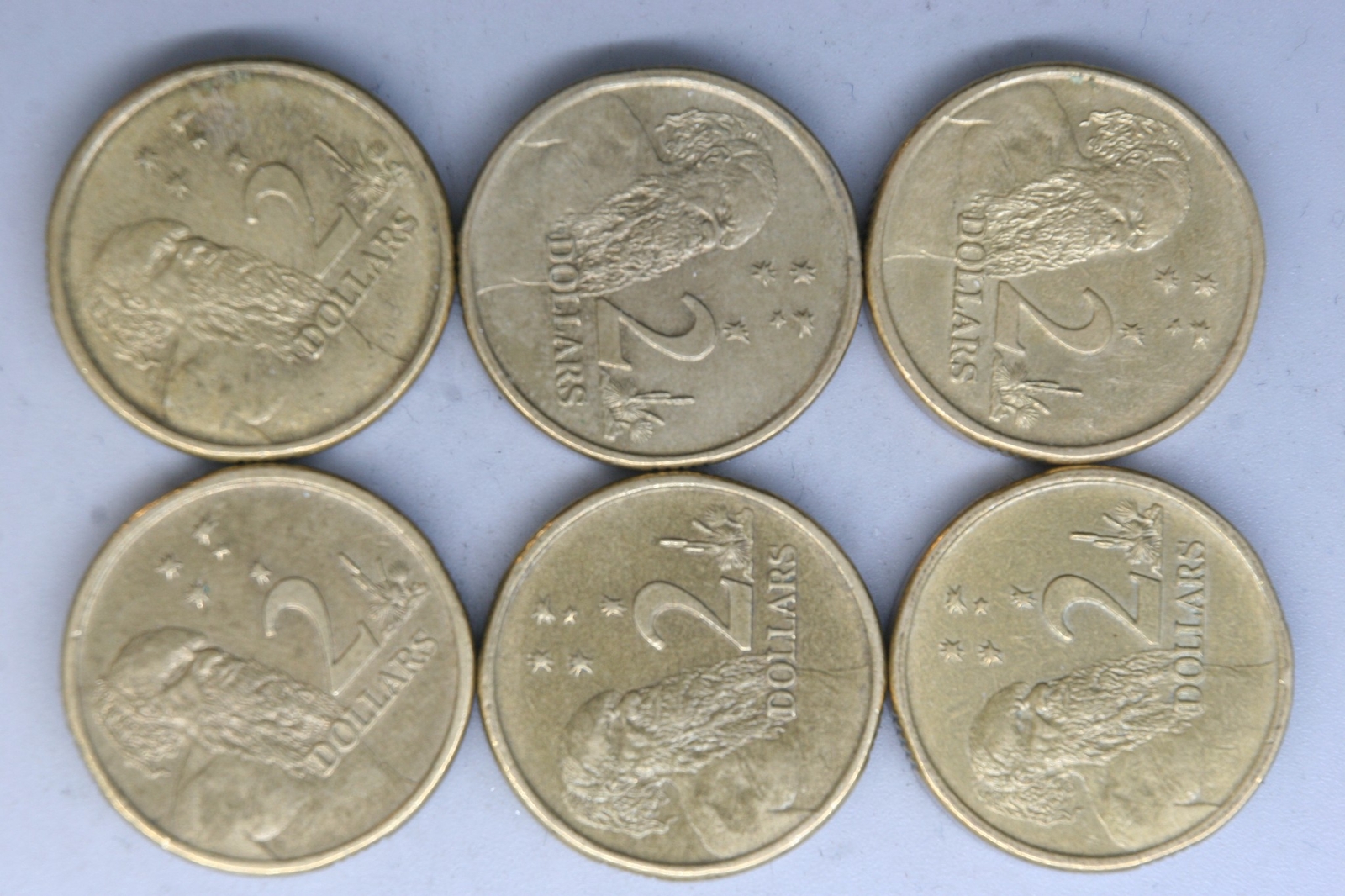 1990 - Australia - 2 Dollar Coins * 6 - Elder, HH, RDM - VF - Bulk | eBay