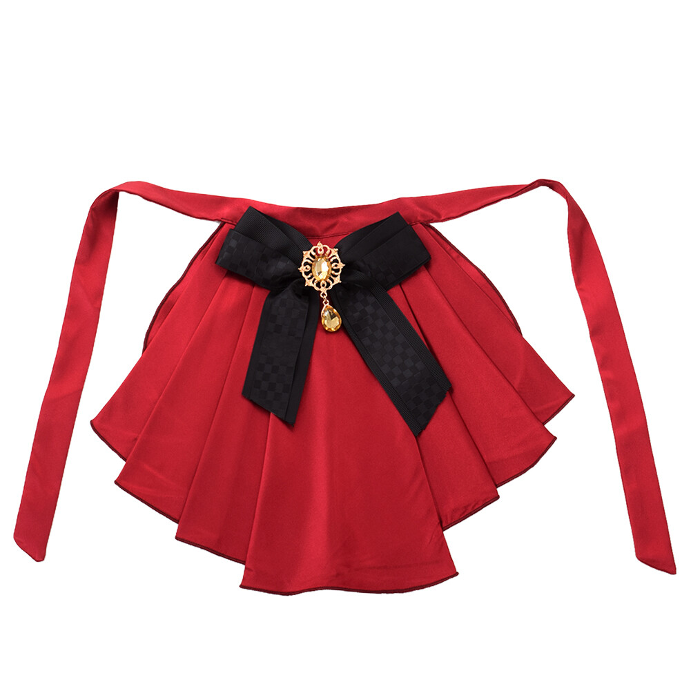 Women Jabot Neck With Bowknot Victorian Ruffles Collar Retro Chiffon ...